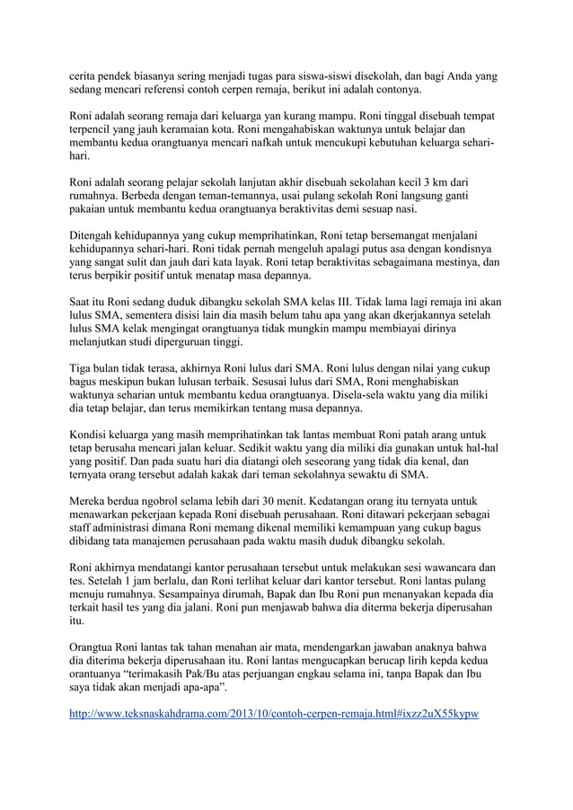 Cerpen remaja | PDF