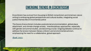 Ecocriticism: Literature and the Environment | PPT