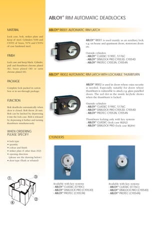 ABLOY Cerradura de Sobreponer | PDF