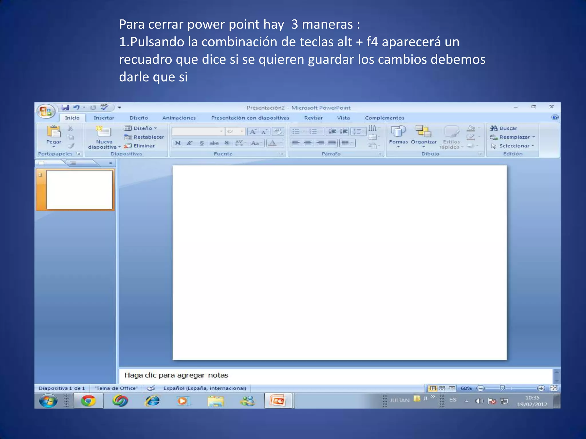 Cerrar power point | PPTX