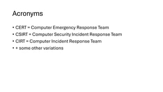 International CERTs/CSIRTs Collaboration | PPT