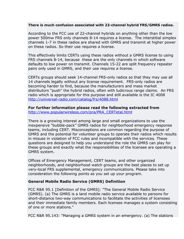 Cert frs-gmrs-faq | PDF
