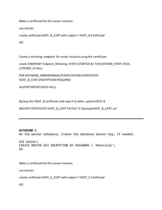 Cert gen-sql-mirroring | PDF