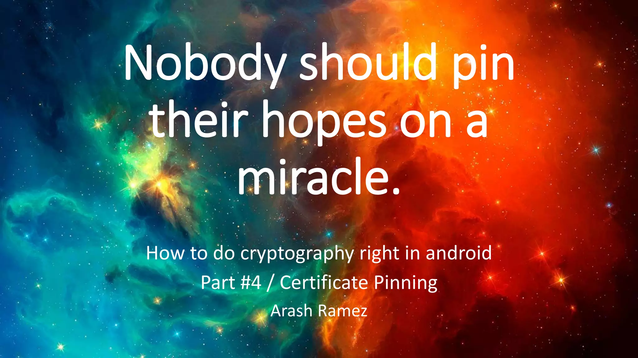 Certificate pinning in android applications | PPTX