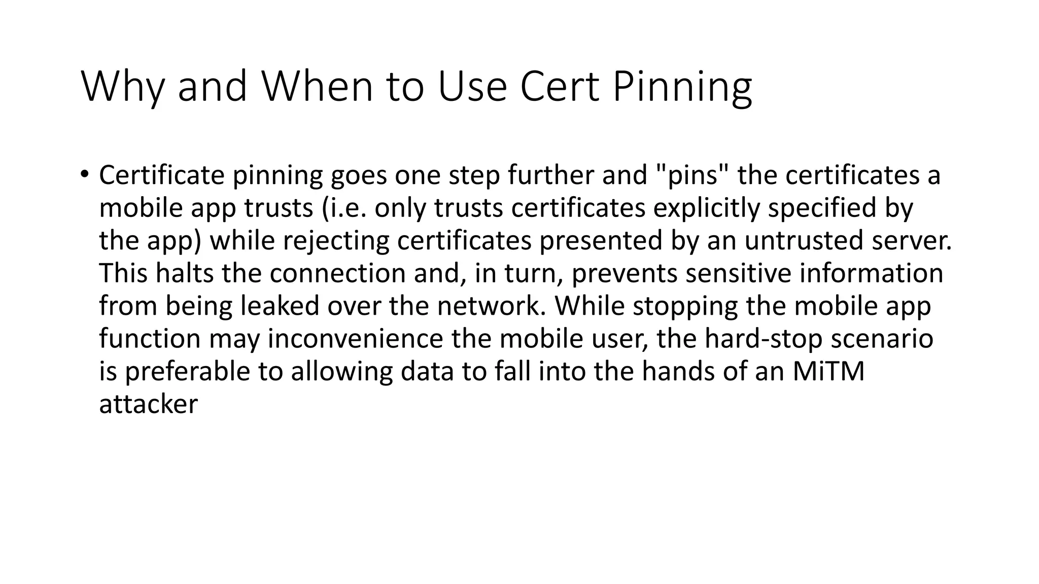 Certificate pinning in android applications | PPTX