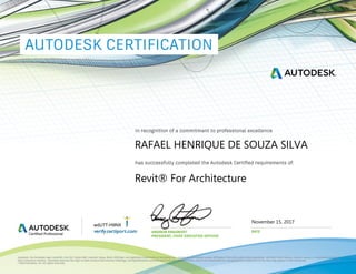 Autodesk Revit Certificate | PDF