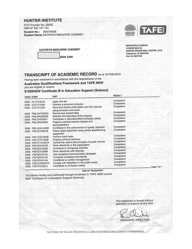 Cert 3 education support | PDF