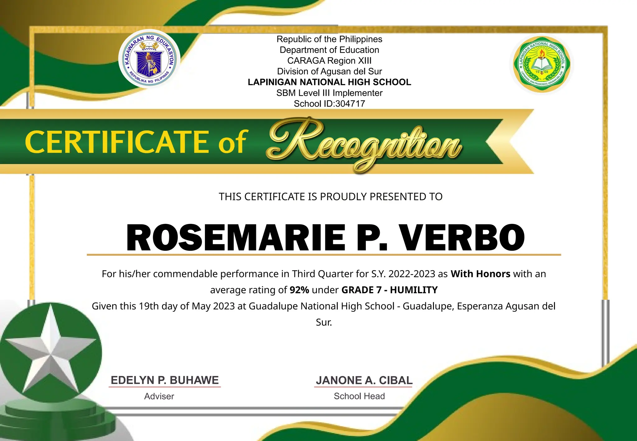 CERTIFICATE OF RECOGNITION EIGHT SLIDES PO | PPTX