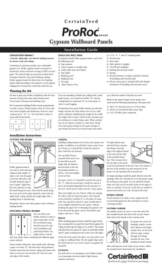 Certainteed Drywall Installation Guide | PDF
