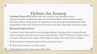 Certainty Factor.pptx Belajar mandiri Metode CF | PPTX
