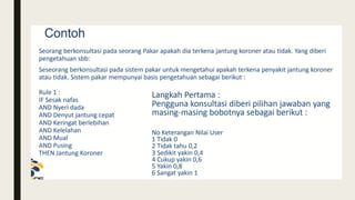 Certainty factor (faktor kepastian sistem pakar) | PPTX