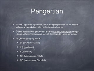 Certainty Factor Theory | PPT