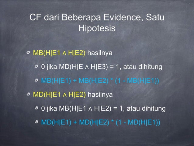 Certainty Factor Theory | PPT