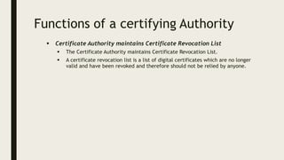 The role of certifying authorities in IPR | PPTX | Information and ...