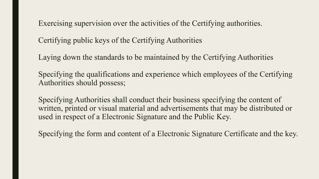 The role of certifying authorities in IPR | PPTX | Information and Network Security | Computing