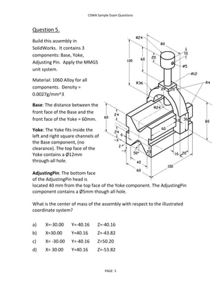 CERTIFICACIÓN SOLIDWORKS CSWA Sample Exam BASE YOKE.pdf