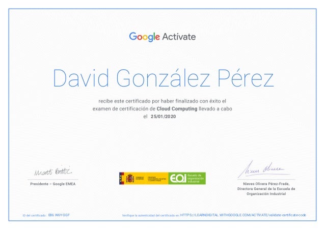 Certificado google Cloud Computing