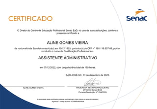 Certificado-ead assistente administrativo | PPT