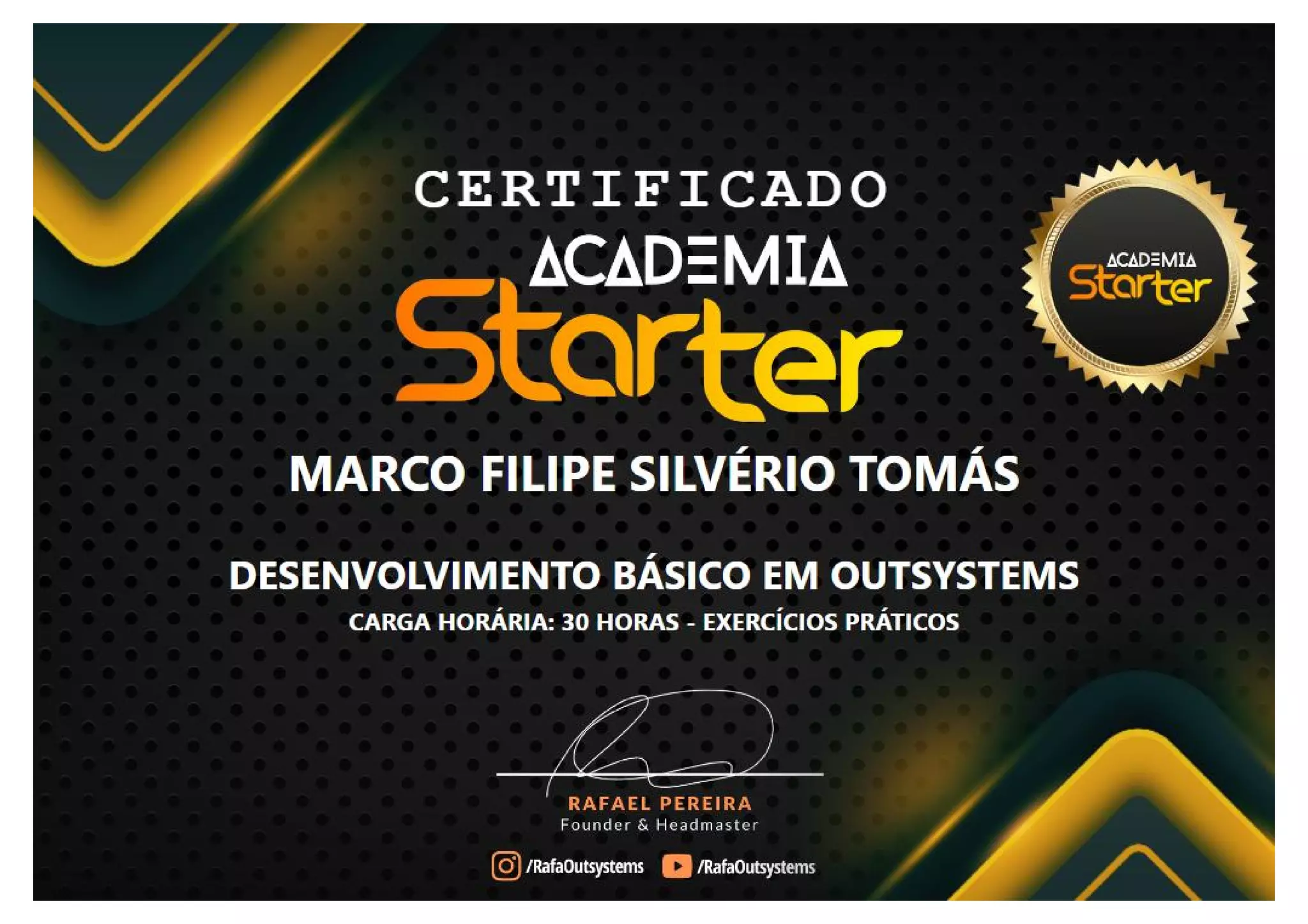 Certificado Academia Starter.pdf | Student Financial Aid | Financial Assistance