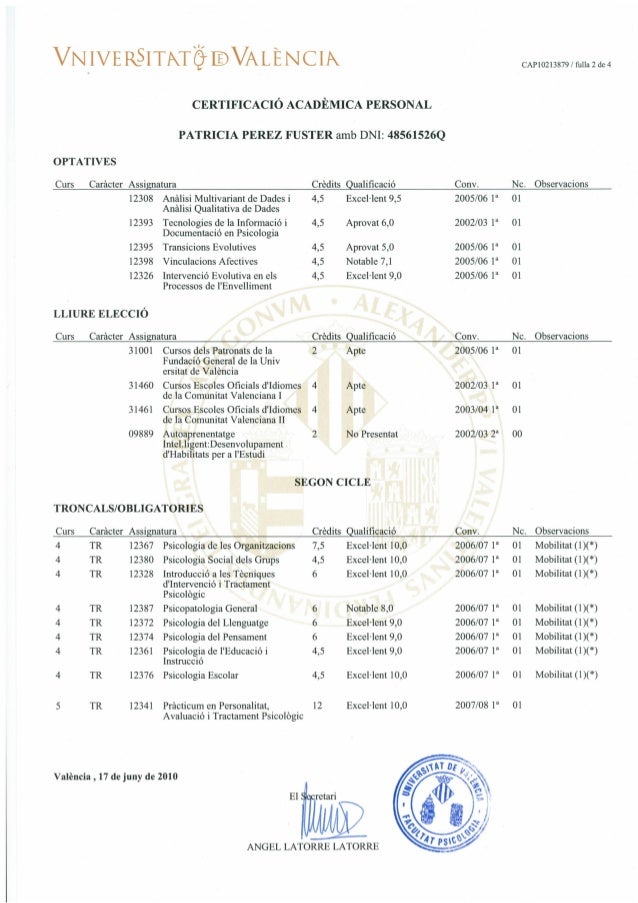 Certificado académico