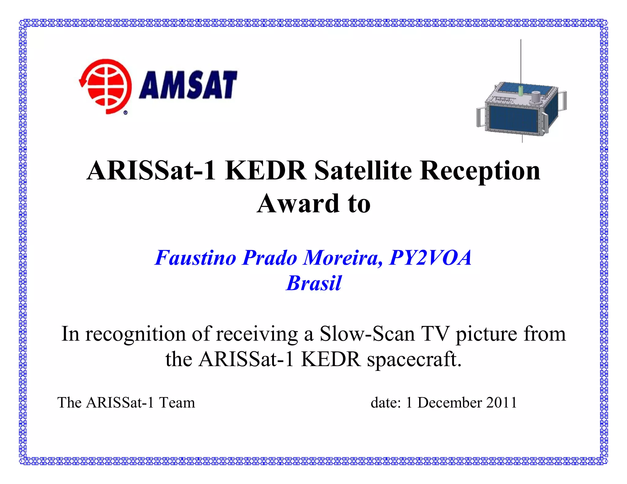 Certificado aris sat sstv py2-voa | PDF