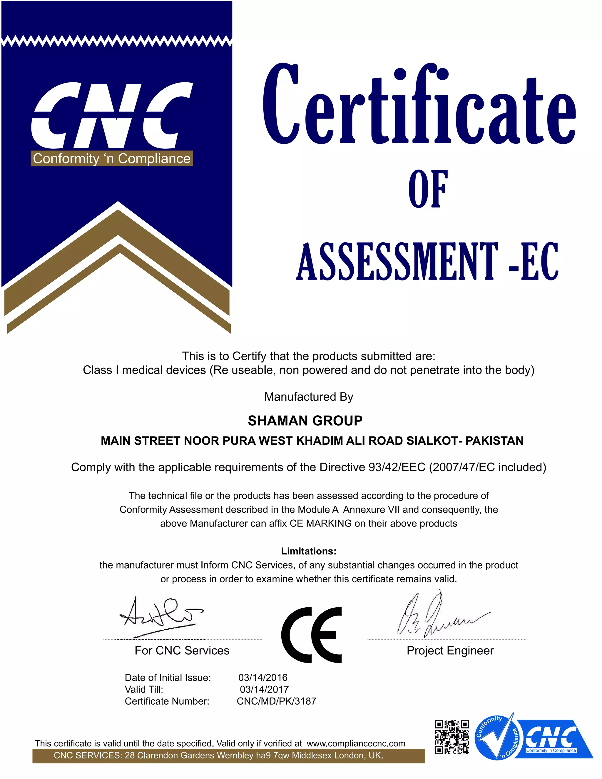 CERTIFICADO CE | PDF