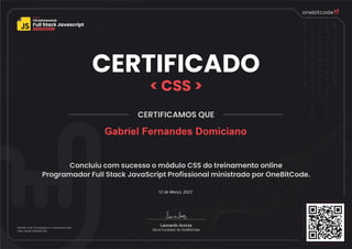 Certificado CSS | PPT