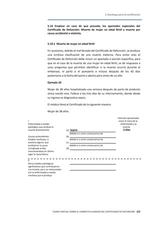 Certificado de defunciòn correcto llenado | PDF