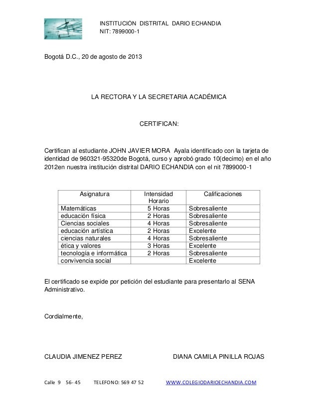 Certificado De Universidad Certificado De Universidad