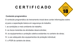 Certificado de treinamento de NR 18- Jucelino Jose da Silva Filho.pptx