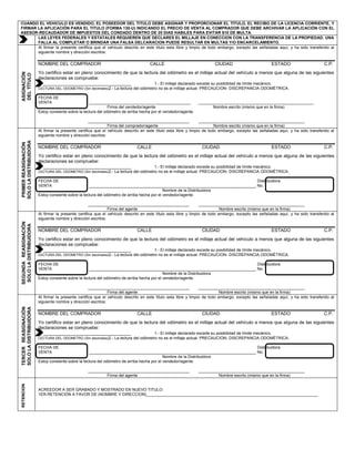 Certificado de título texas | DOCX