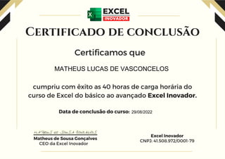 CERTIFICADO EXCEL | PPT