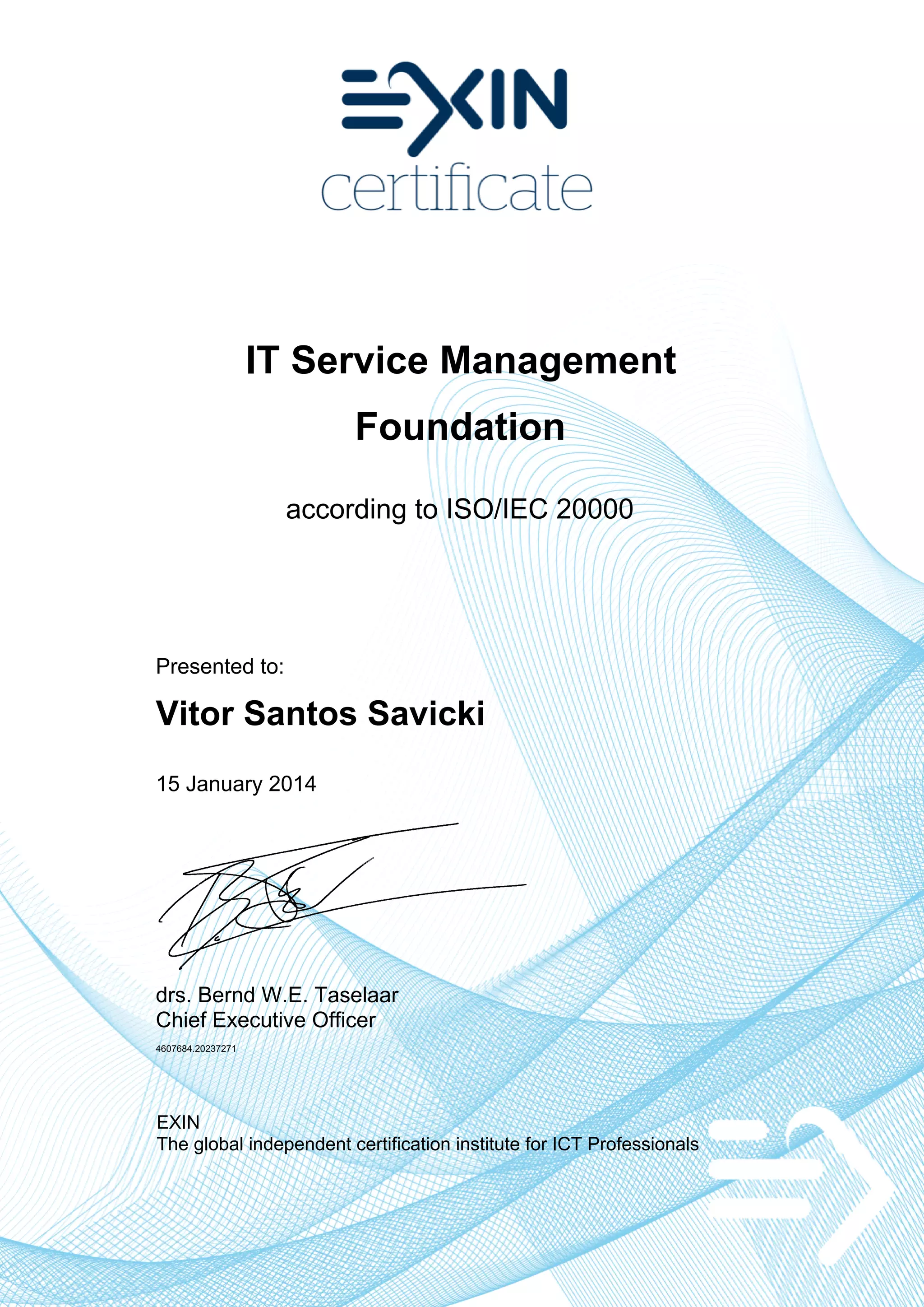 Certificado iso20000 | PDF | Technology & Computing