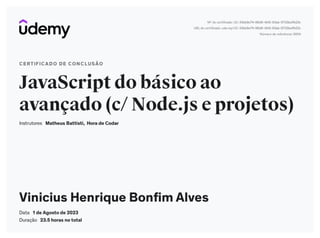 Certificado JavaScript do básico ao Avançado - Vinicius Henrique.pdf
