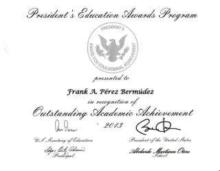 Certificado outstanding academic achievement | DOCX