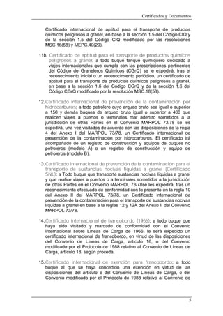 Certificados y-documentos-que-deben-llevarse-a-bordo-del-buque-pdf | PDF