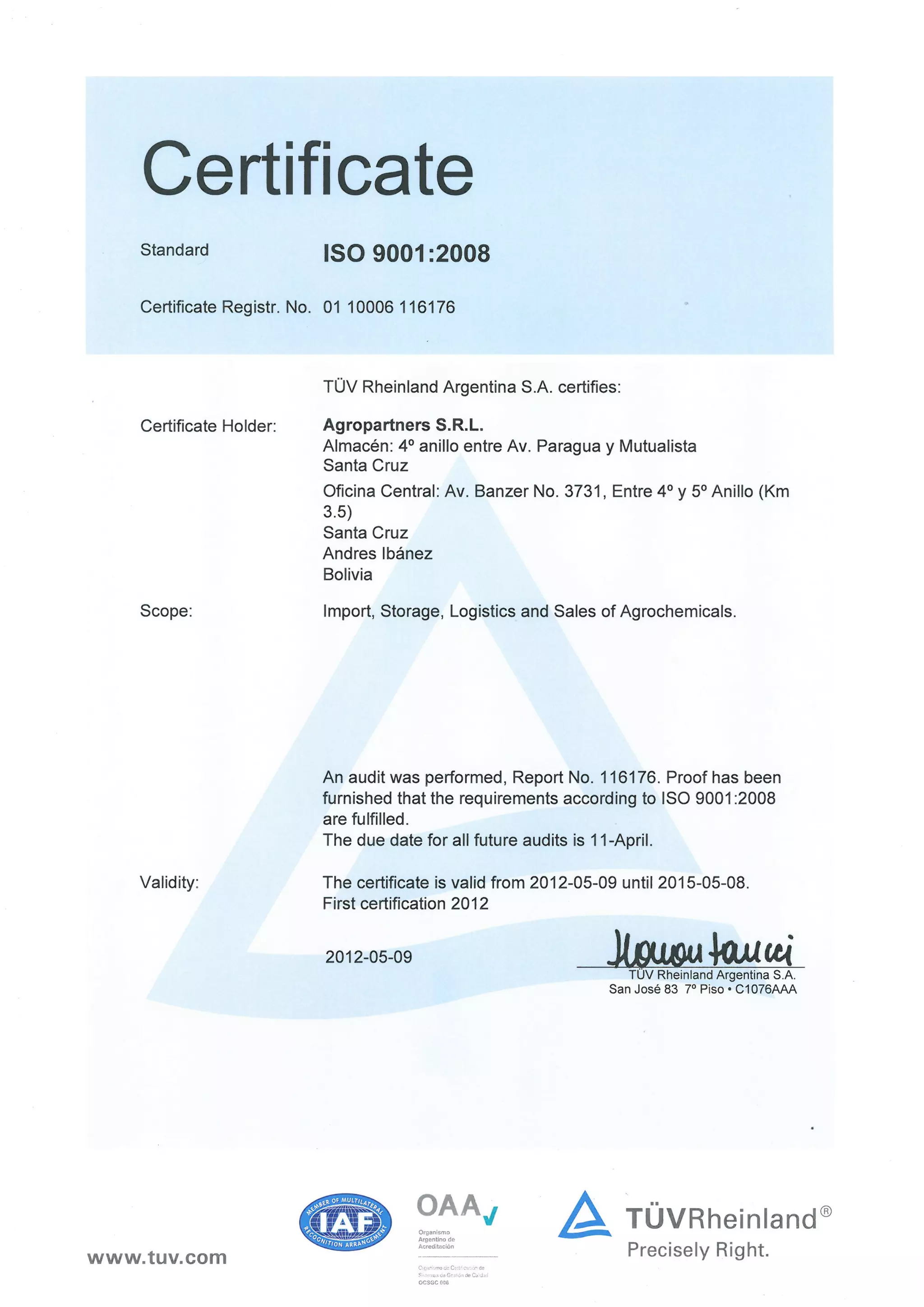 Certificacion ISO 9001 | PDF