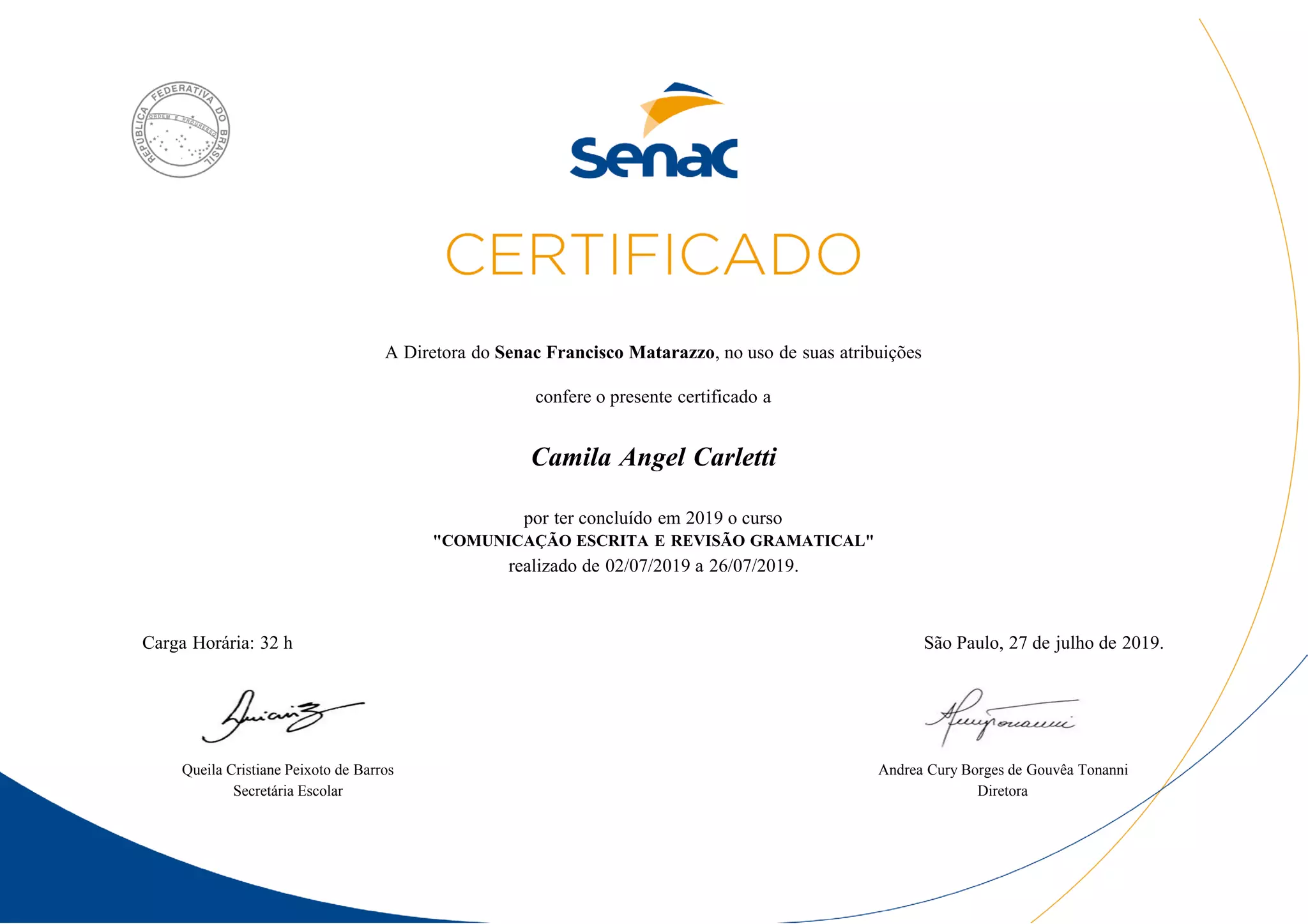 Certificado Senac-SP | PDF | Education