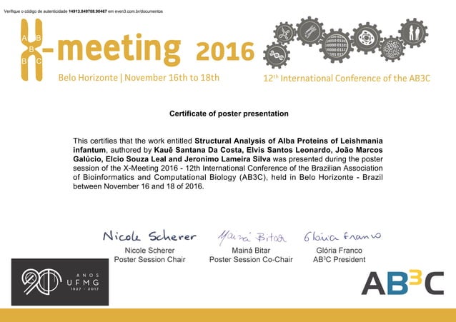 Certificate of poster presentation | PPT