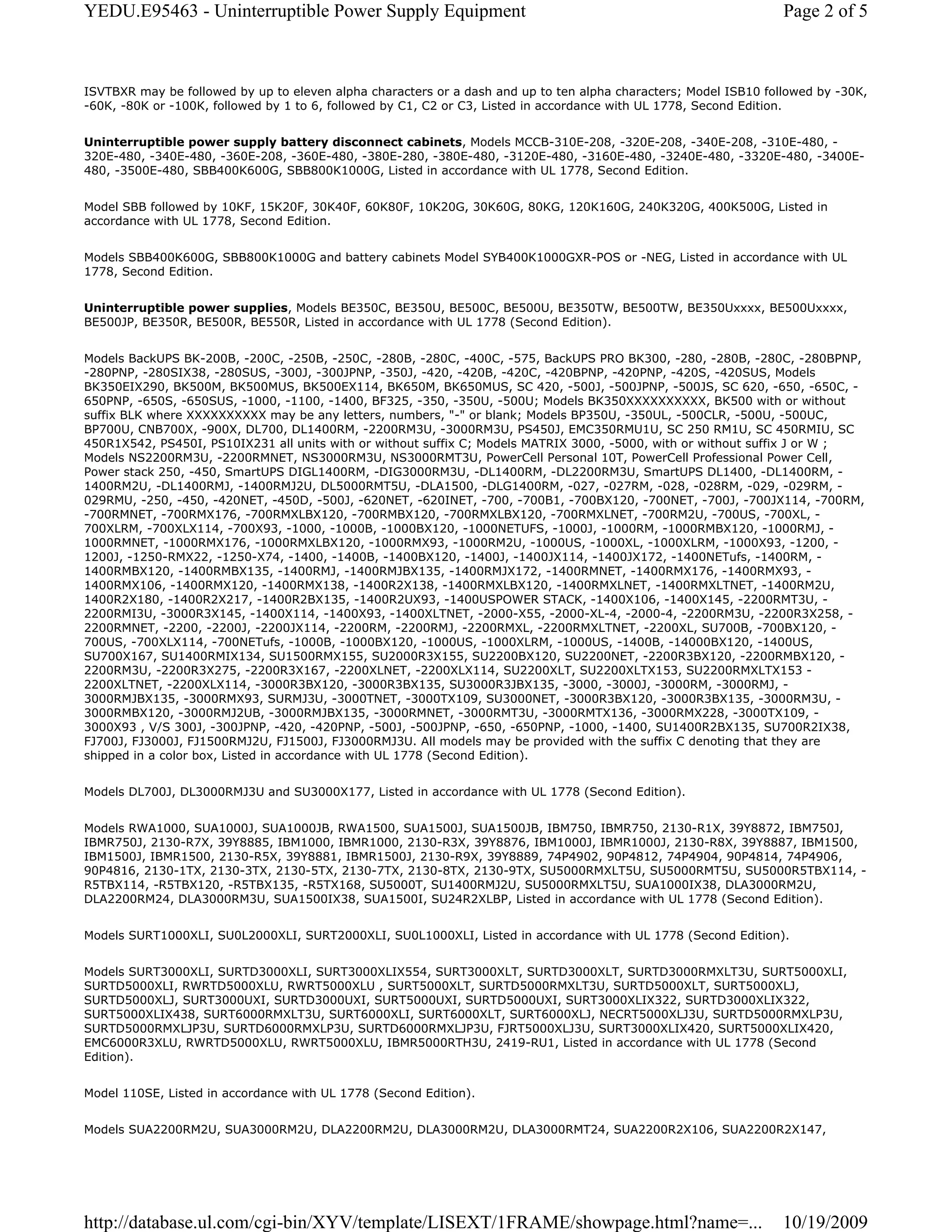 Certificad ul ups apc general | PDF