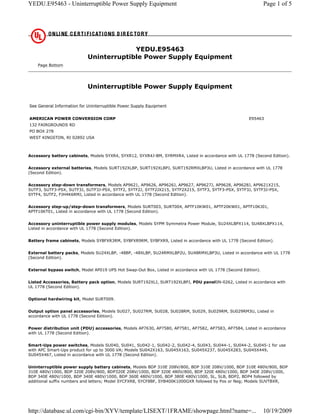 Certificad ul ups apc general | PDF