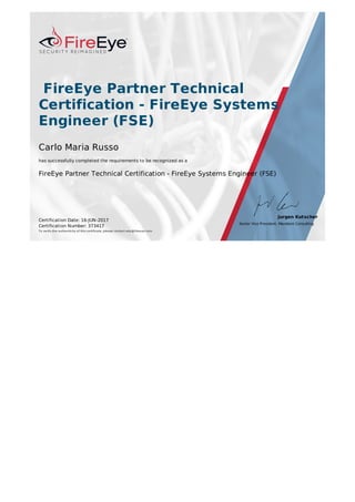 FSE Certificate | PDF