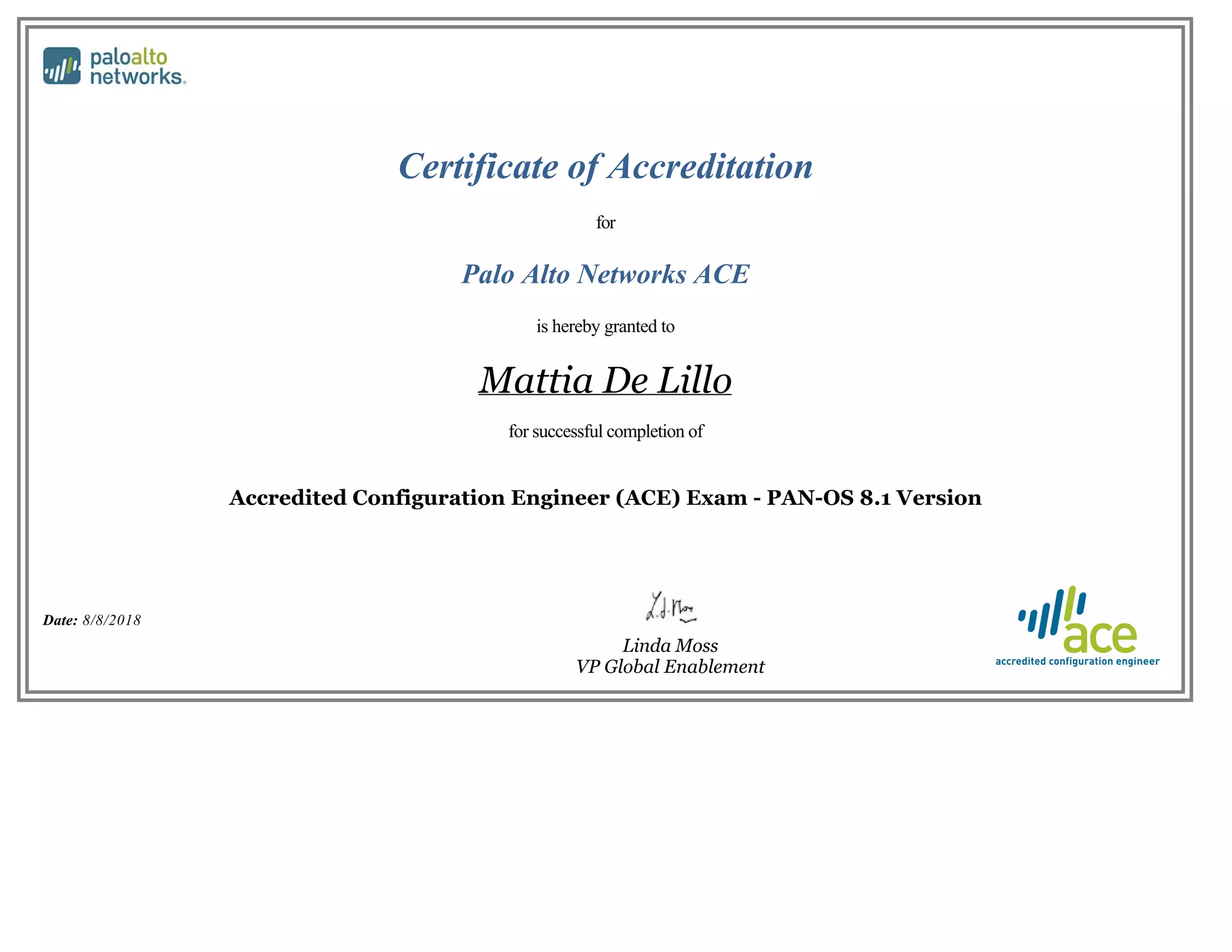 Palo Alto Networks - Accredited Configuration Engineer (ACE) | PDF