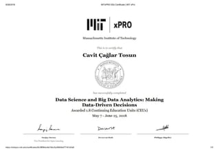 MIT Big Data Analytics Certificate | PPT