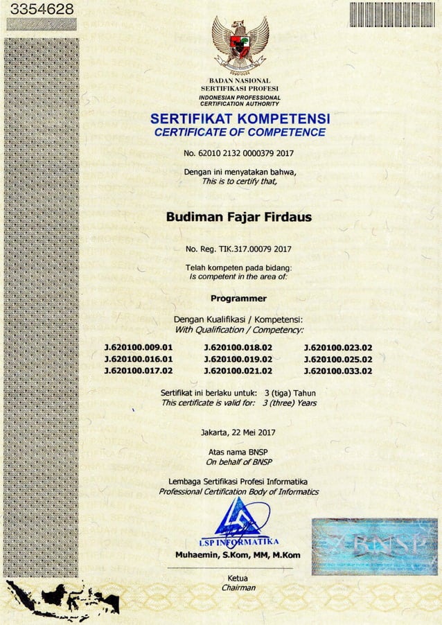 Budiman Fajar Firdaus - Certificate | PDF