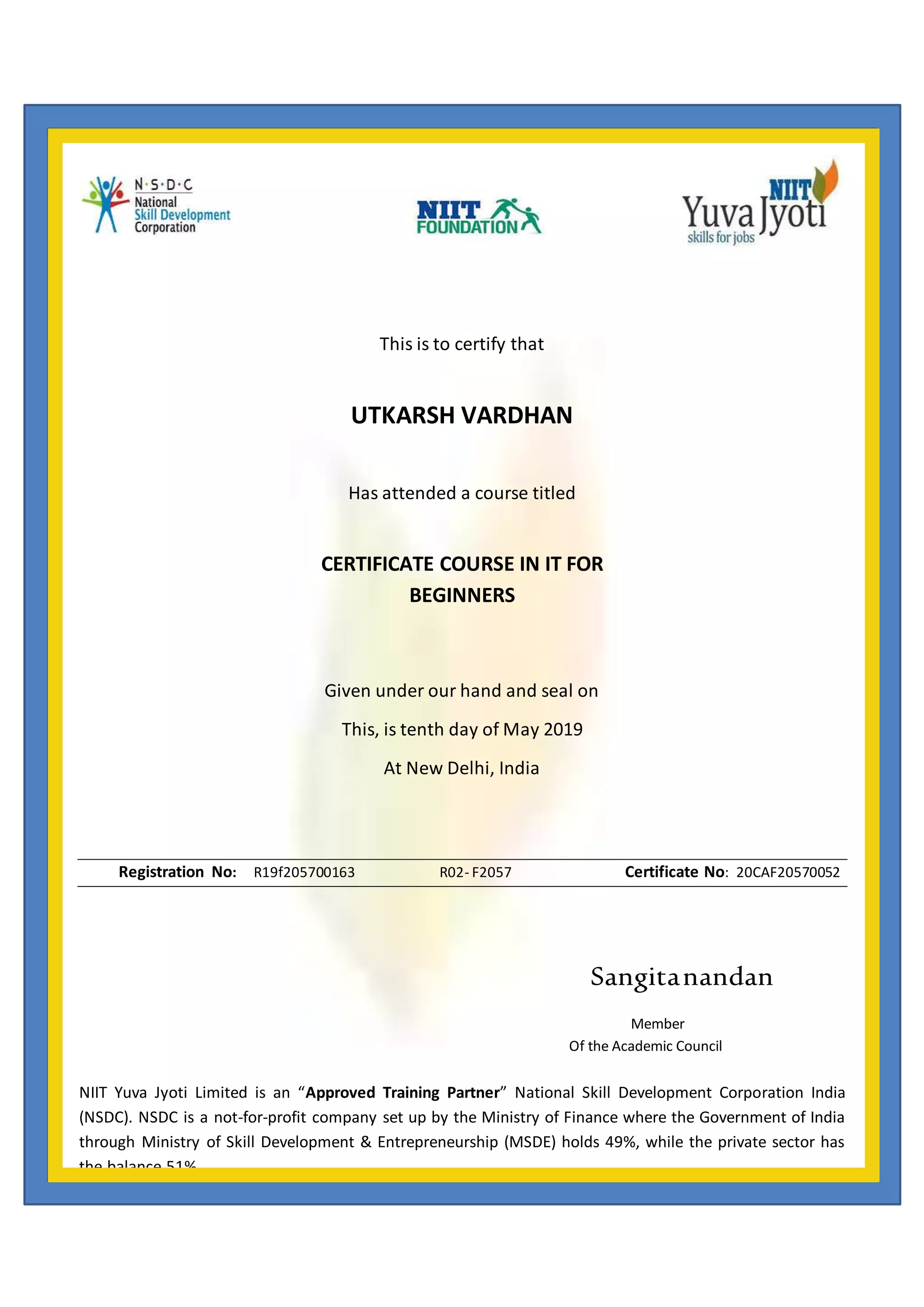 Certificate | DOCX