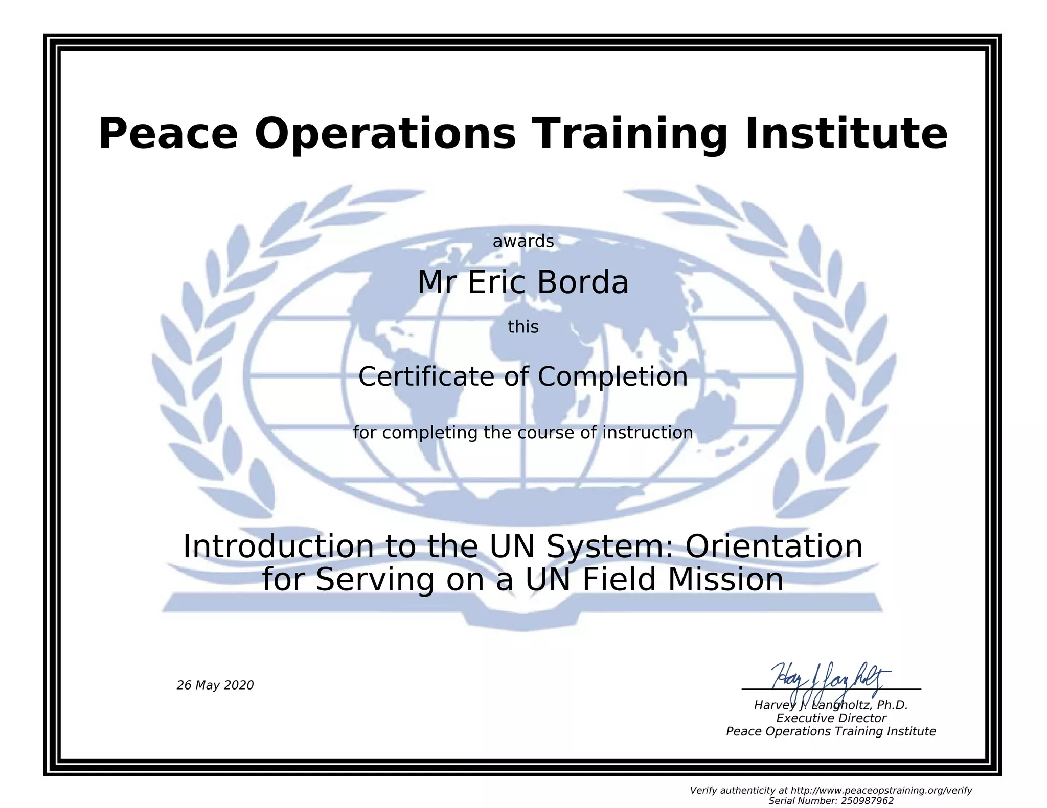 Introduction to the UN System: Orientation for Serving on a UN Field ...
