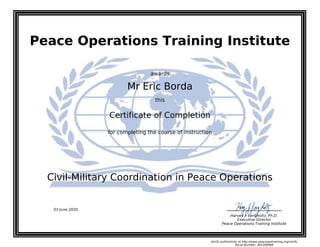 Civil-Military Coordination in Peace Operations | PDF