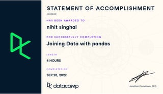 Joining Data with pandas | PDF