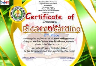 Certificate of Recognition for elementary | PPTX